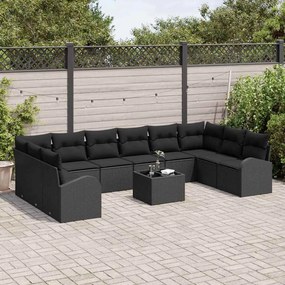 Set pohovek 11 ks Černá [Syntetický]: Polyratan 3346233