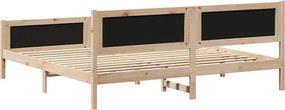Rám postele s čelo Hnědá a světlá šedá 200 x 200 cm 3394298