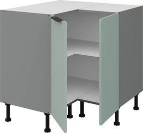 ARIA sa | dolní skříňka 90x90 DN 2F rohová s policí | 90x90 cm | antracit/aquamarine