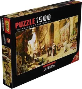 ANATOLIAN Panoramatické puzzle Prodej koberců v Káhiře / 1500 dílků /