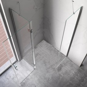 BPS-koupelny Pětiúhelníkový sprchový kout KZ10C 100x100 chrom/transparent - bez vaničky