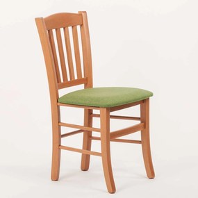 Stima Židle VENETA s čalouněným sedákem Odstín: Olše, Látky: LUX zelená 18