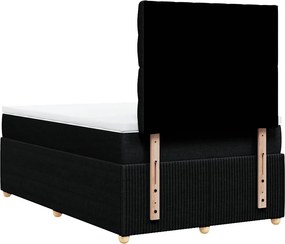 Box spring postel s matrací černá 120x200 cm textil 3292032