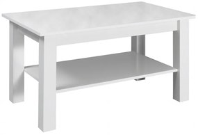 Moderní bílý konferenční stolek s policí T23 maride