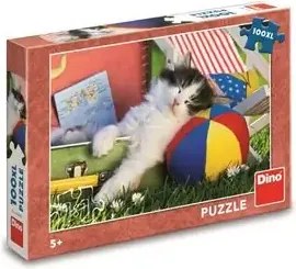 DINO KOTĚ ODPOČÍVÁ 100 XL Puzzle / 100XL dílků / od 5 let