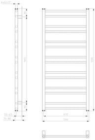 Sapho METRO DOS otopné těleso 500x1100 mm, bílá mat IR432T