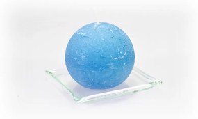 BDK-GLASS 1ks Svíčka koule 6,5cm - světle modrá