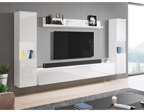 Obývací stěna Bamisio XL, Barva: matera / breslau kaštan, Osvětlení: bez osvětlení