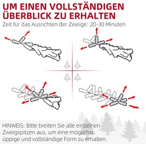 HOMCOM Umělý vánoční stromek 150 cm