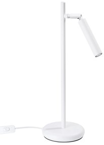 Stolní lampa Pastelo, 1x bílé kovové stínítko