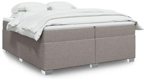 Box spring postel s matrací taupe 200x200 cm textil 3285162