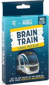 PROFESSOR PUZZLE Logická hra Brain Train / 40 karet / Mazatelné pero /