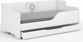 Wooden Toys Dětská postel LILU 160x80 – holčička s balonkem