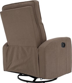 Relaxační otočné křeslo, šedohnědá Taupe, MEKENZI