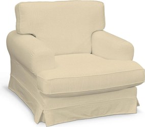 Potah na křeslo IKEA Ekeskog barva krémová látka lesklé, pletený vzor