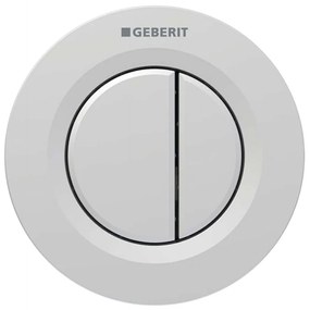Geberit - Oddálené ovládání splachování typ 01, 2-činné, pro nádržku pod omítku 8 cm, easy to clean, matný chrom 116.043.JQ.1