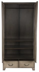 Vysoká skříň Fence - kov - vintage - 2 dveře
