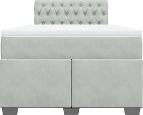 Box spring postel s matrací světle šedá 120 x 200 cm samet 3288588
