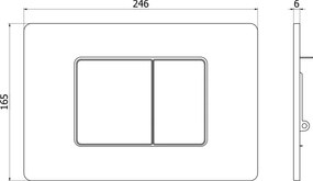 Mexen Tex 05, splachovací tlačítko z nerezavějící oceli, broušená ocel, 6105-10