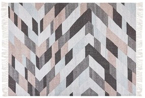 Jutový koberec 140 x 200 cm vícebarevný NAKAS Beliani