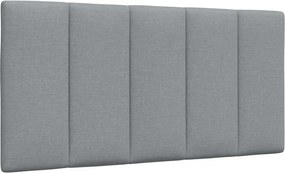 Rám postele bez matrace Hanko světle šedá 100 x 200 cm textil 3310370