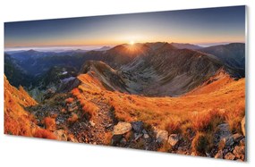 akrylový obraz Horské slunce 100x50 cm