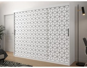 Šatní skříň s posuvnými dveřmi Arituda I250, Úložný prostor: ne, Barva: bílá