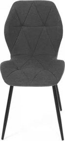 Jídelní židle šedá látka černé kovové nohy CT-285 GREY2