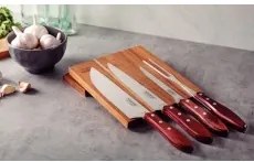 TRAMONTINA CHURRASCO POLYWOOD sada nožů v magnetickém stojanu 5ks červené dřevo CHE21198/781
