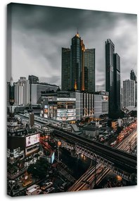Obraz na plátně Město Skyline - 70x100 cm
