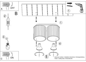 Sollux  SL.1780 - Bodové svítidlo AURA 2xGU10/10W/230V bílá