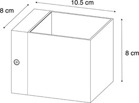 Chytrá nástěnná lampa tmavě bronzová 8 cm vč. Wifi G9 - Transfer