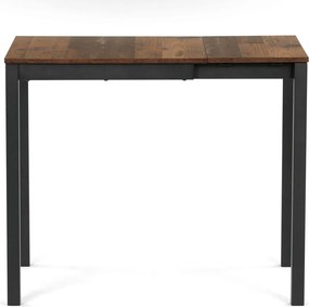 Jídelní stůl rozkládací ALMIO - old wood / černé kovové nohy
