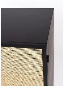 Černá ratanová vysoká komoda 80x100 cm Guuji - White Label
