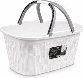 STEFANPLAST Košík na prádlo Elegance 35l, bílý
