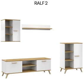 Obývací sestava RALF B Bílá + dub artisan