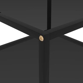 Konferenční stolek černý 60 x 60 x 35 cm tvrzené sklo - Default Title