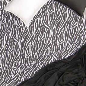 SCANquilt povlečení KLASIK DESIGN zebra černobílá 140 x 200/70 x 90 cm