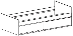 Postel 90x200 TRAFICO 13 bílá/popel