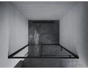 Mexen Apia rozsouvací sprchové dveře 145 cm, Průhledné, Černá - 845-145-000-70-00