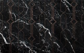 Komar Vliesová fototapeta Marble Black 400 x 250 cm