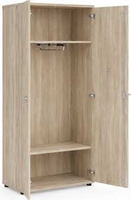 Vysoká šatní skříň Praktik 80 x 40 x 182,1 cm, dub sonoma
