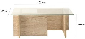 Konferenční stolek New Escape Travertine