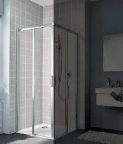 Kermi CADA XS - Sprchové dveře C2L, 75x200 cm, levé, lesklá stříbrná/čiré sklo CKC2L07520VPK