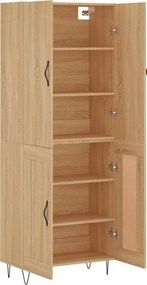 Skříň highboard dub sonoma 69,5 x 34 x 180 cm kompozitní dřevo 3198076