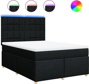 Box spring postel s matrací černá 140 x 190 cm textil 3293577