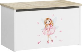 ADRK Furniture Truhla na hračky DARIA TB-Dar-W+S-GIR-WING-n-O062