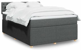 Box spring postel s matrací tmavě šedá 160x200 cm textil 3287515