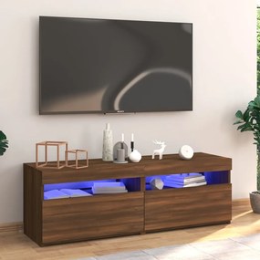 vidaXL TV skříňka s LED osvětlením 120 x 35 x 40 cm [804381] Barva: hnědý dub