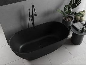 Mexen Rimini volně stojící vana z konglomerátu 150 x 75 cm, černá mat - 57241507570